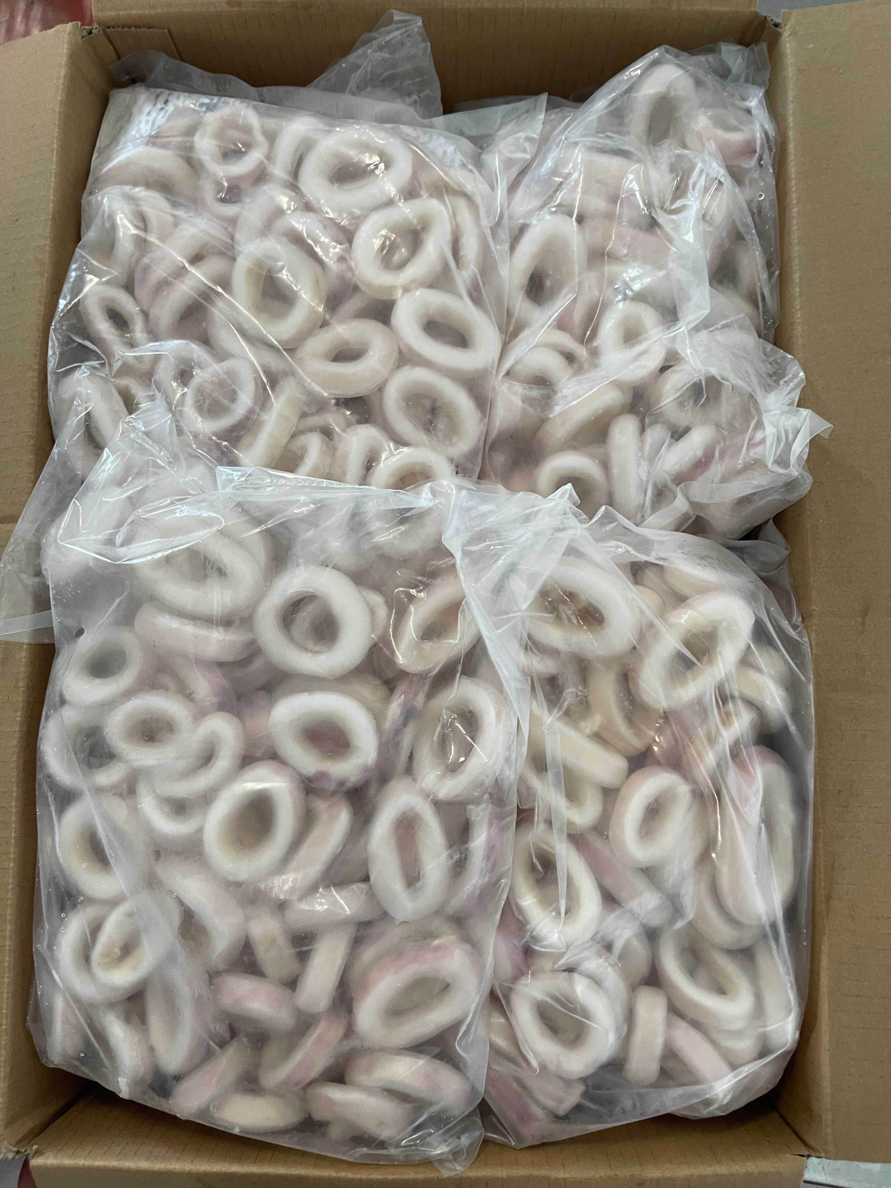 Frozen Squid Ring 55% Glazing – OCEANSEAL FOOD